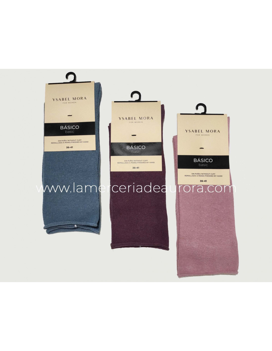 Calcetín mujer algodón sin puño ni costuras 12726 de Ysabel Mora